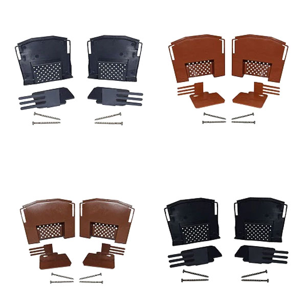 Plastic 24 X Universal Black Dry Verge Units + Angled Ridge Cap & 2 X ...