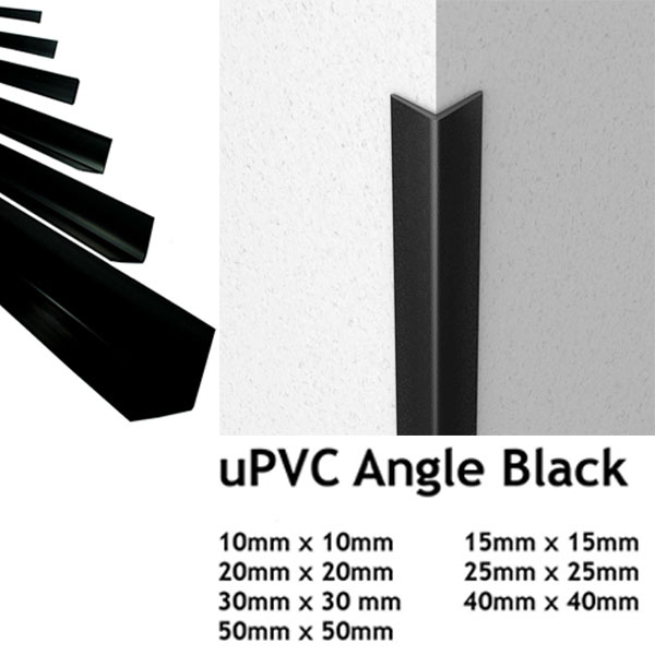 Buy Good Quality Black Plastic PVC Corner 90 Degree Angle Trim