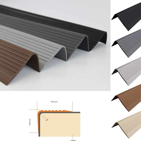 Buy Good Quality Bullnose Stair Nosing 70mm x 40mm Non Slip PVC Rubber ...