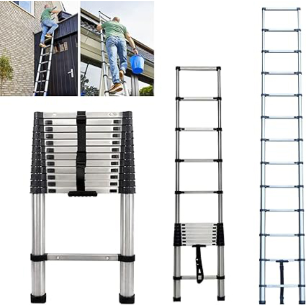 Shop High Quality Telescopic Folding Ladder, Aluminium Heavy Duty ...
