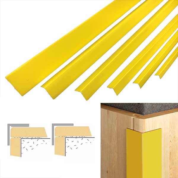 Shop High Quality Yellow Plastic Pvc Corner 90 Degree Angle Trim 2.5 ...