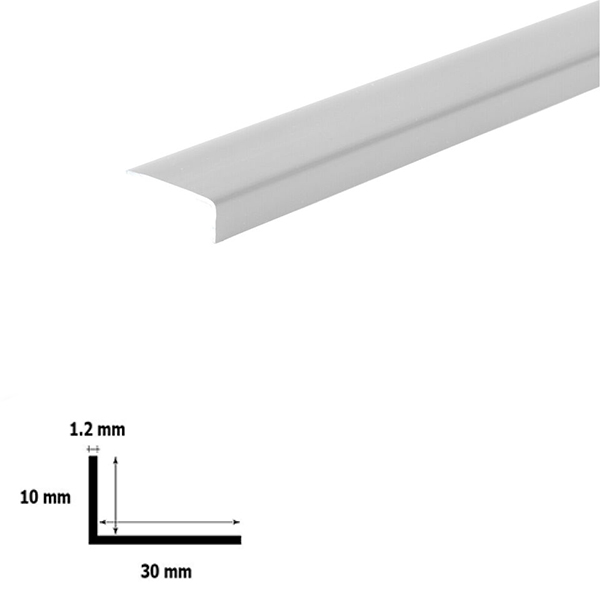 Shop High Quality 1m Long Unequal Plastic Light Grey PVC Corner 90 ...