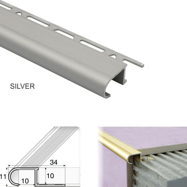 Buy High Quality Anti-Slip Stair Nosing Edge Trim Step Edging For Tiles ...