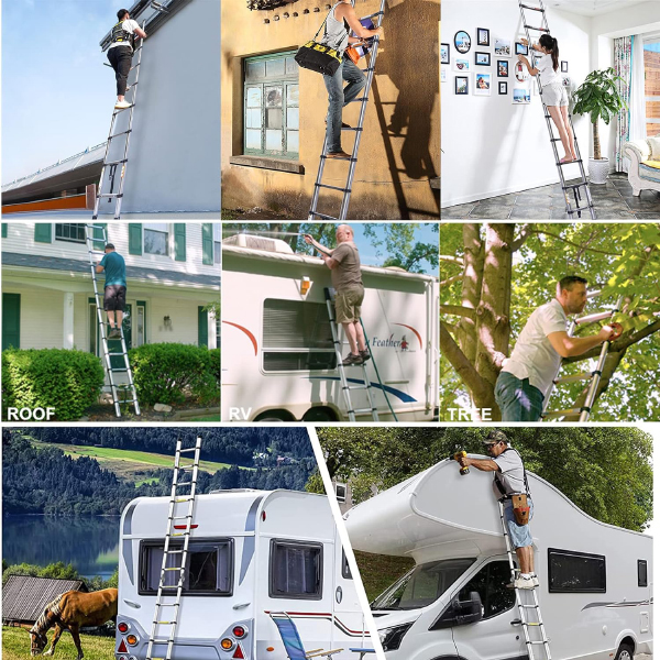 Shop Premium Quality Telescopic Loft Ladder Stainless Steel Portable ...