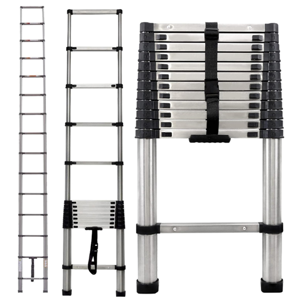 Shop Premium Quality Telescopic Loft Ladder Stainless Steel Portable ...
