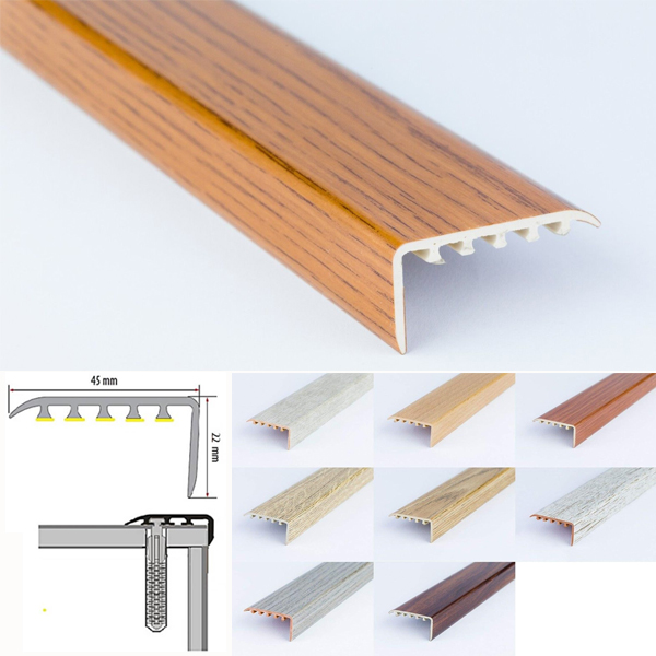 Buy High Quality UPVC Stair Nosing Wooden Edge Protection For Wooden Floor