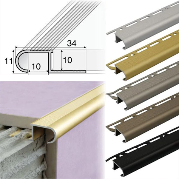 Buy High Quality Anti-Slip Stair Nosing Edge Trim Step Edging For Tiles ...