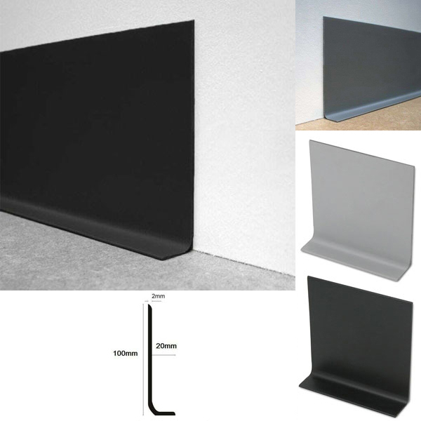 Shop Premium Quality PVC Flexible Sit On Skirting Board PVC Angle 15m Long